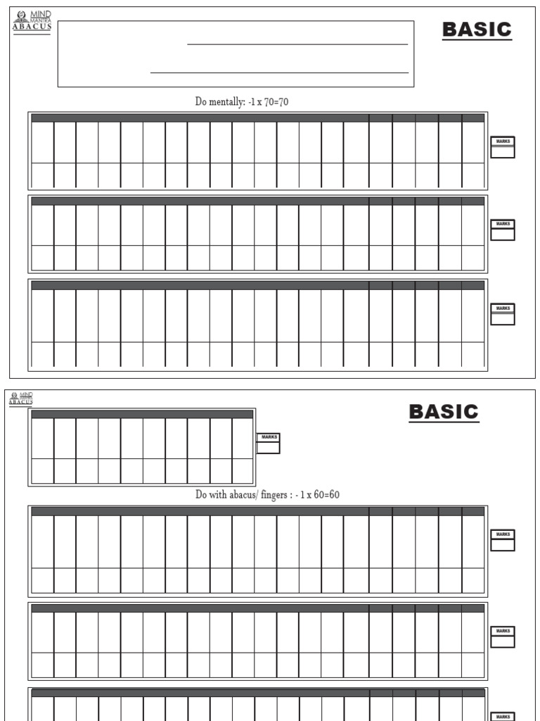 ABACUS National - BASIC - Set | PDF | Mathematics
