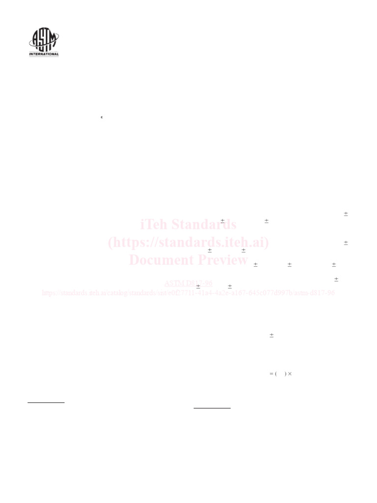 ASTM-D817-96 | PDF | Titration | Chemistry