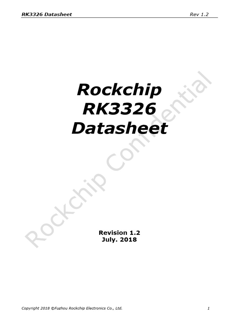 RK3326 Datasheet V1.2 | PDF | Flash Memory | Computing