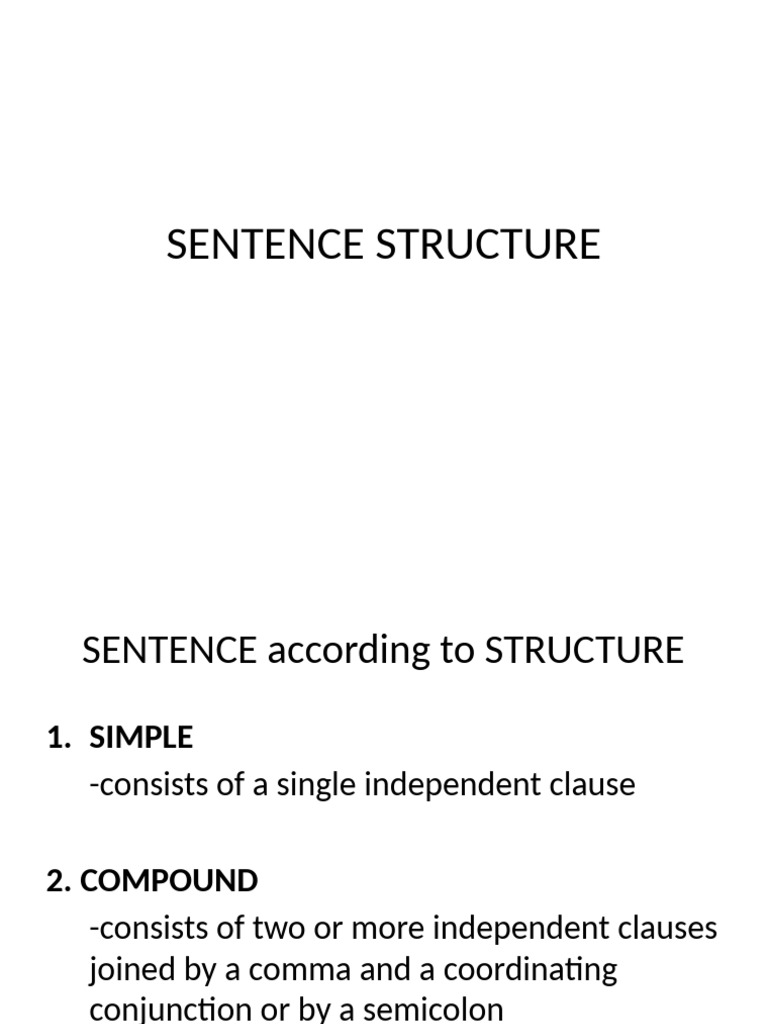 Sentence Structures | PDF