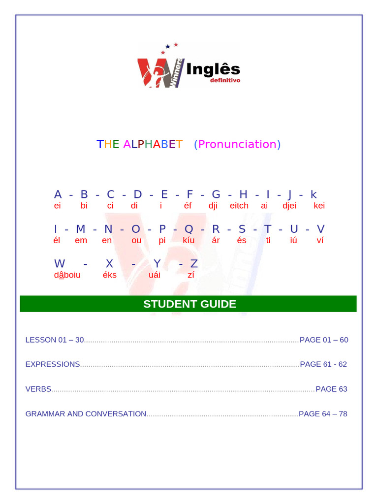 Alphabet Pronunciation Guide | PDF