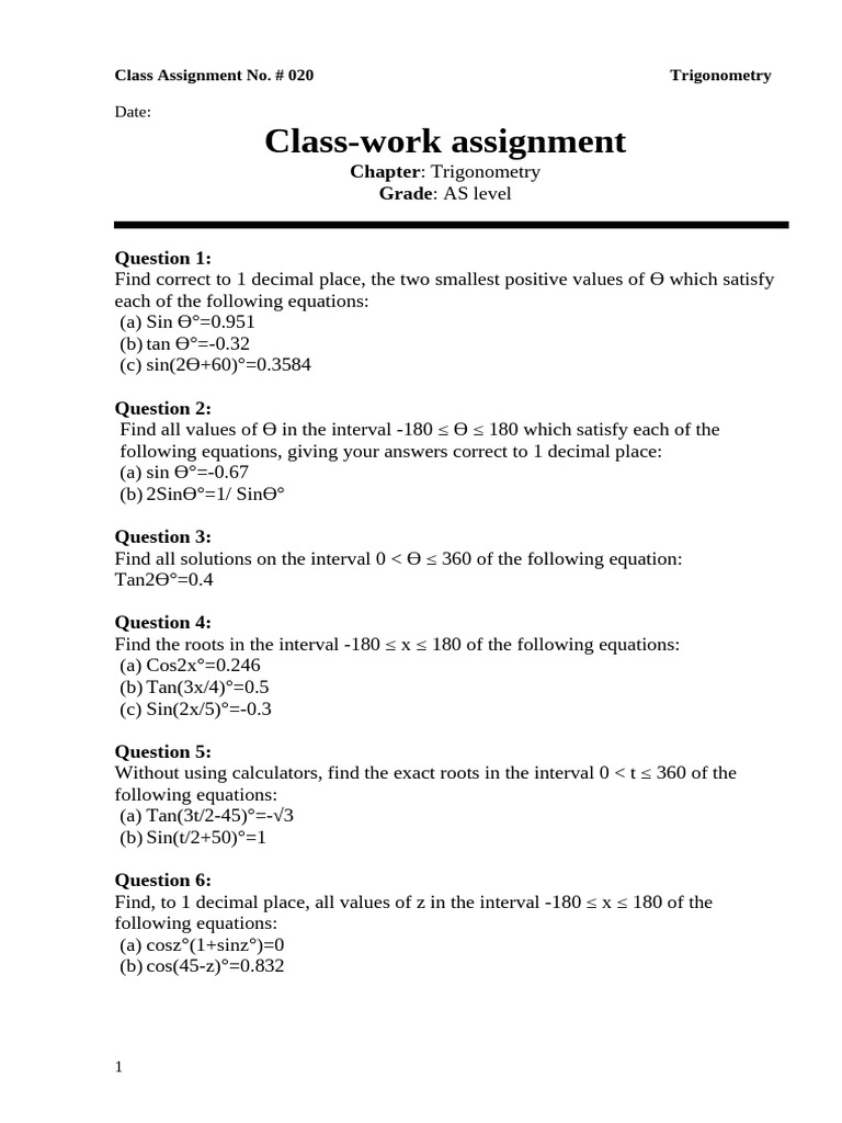 Class assignment 020 | PDF