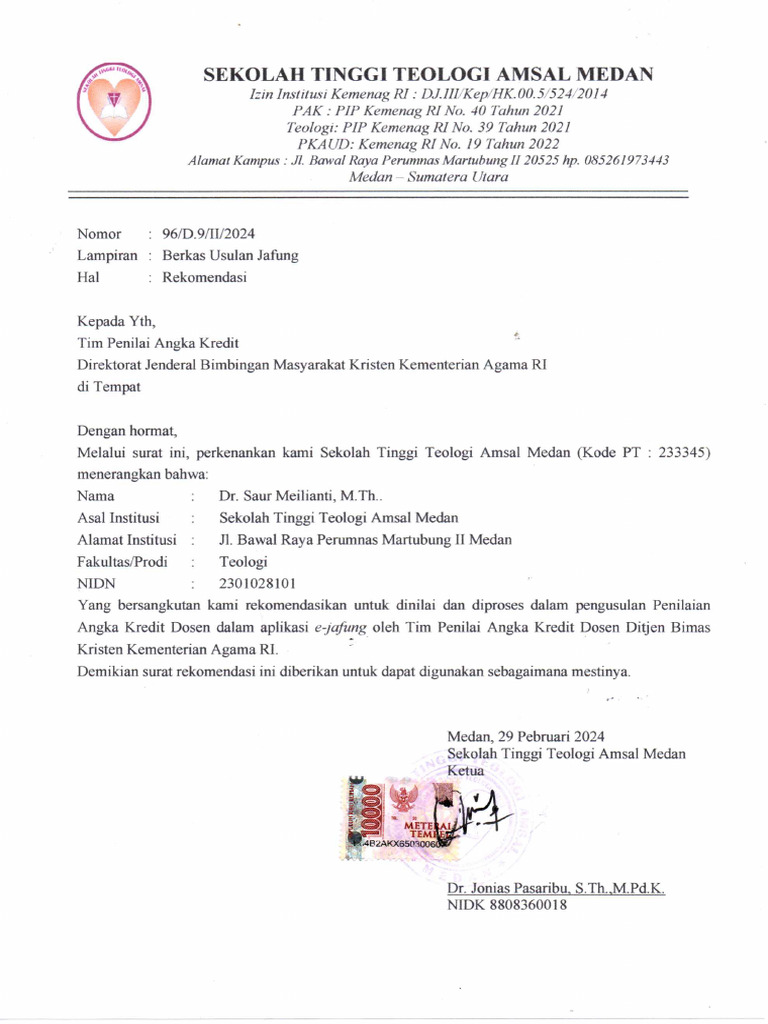 96 Rekomendasi Usulan Jafung | PDF