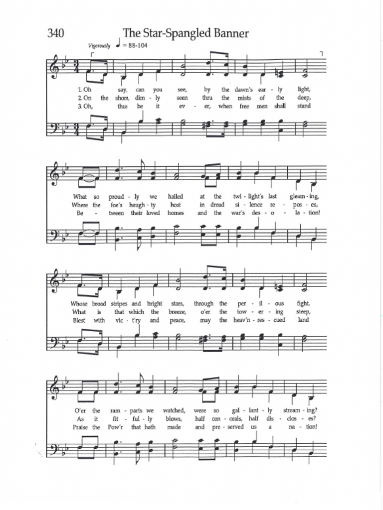 National Anthem Pdf