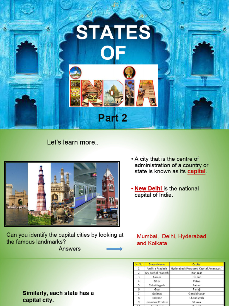 States of India PPT - Part 2 | PDF