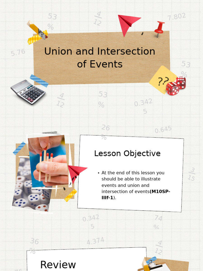 Union and Intersection of Events Explained | PDF | Probability ...