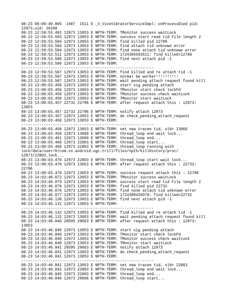 log | PDF | Computing | Operating System Technology