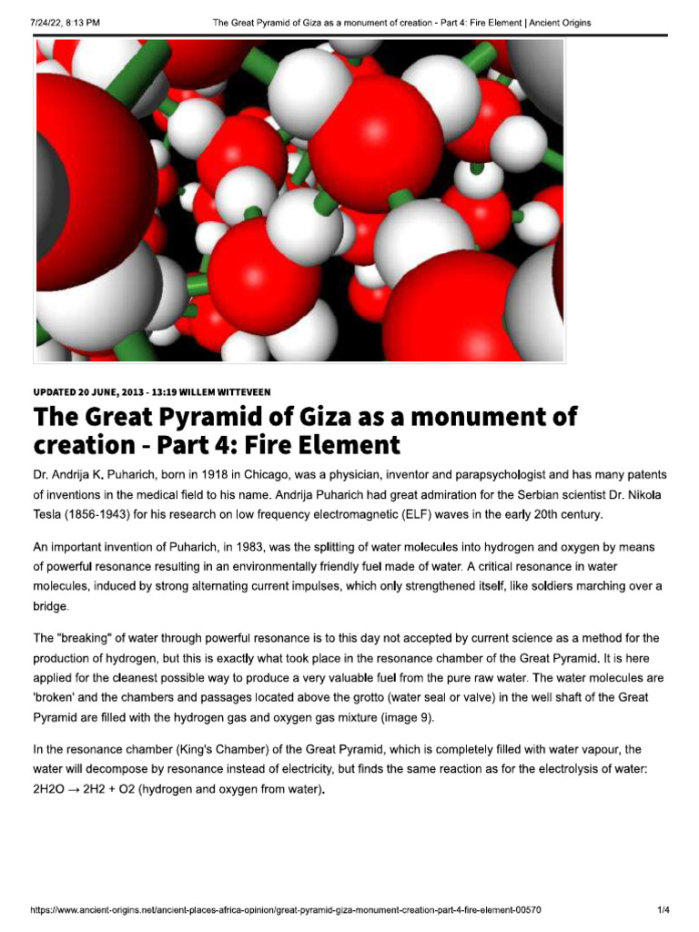The Great Pyramid of Giza As A Monument of Creation - Part 4 Fire ...
