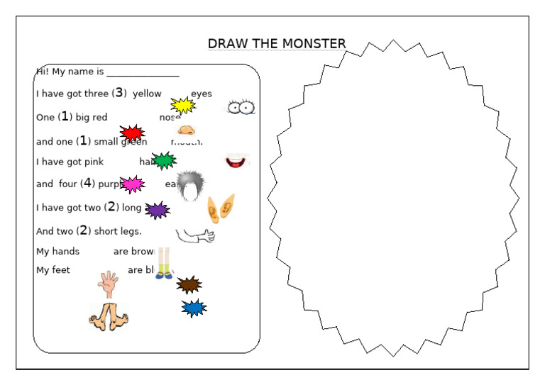 Draw A Monster Fun Activities Games Games - 44116 | PDF