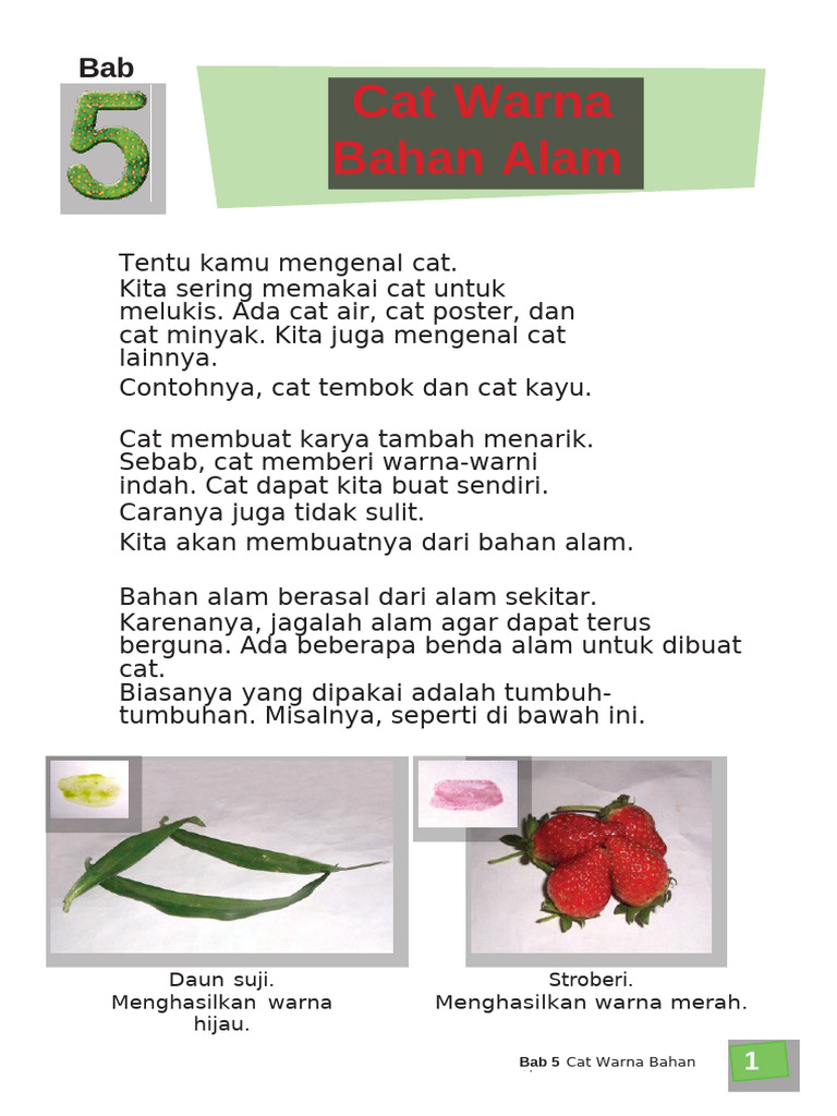 Bab 5 Cat Warna Bahan Alam | PDF