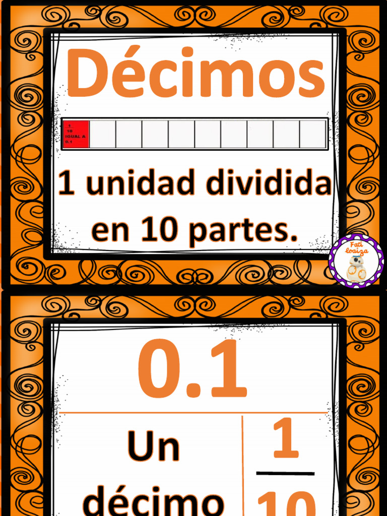 Referentes Decimos Centesimos Milesimos | PDF