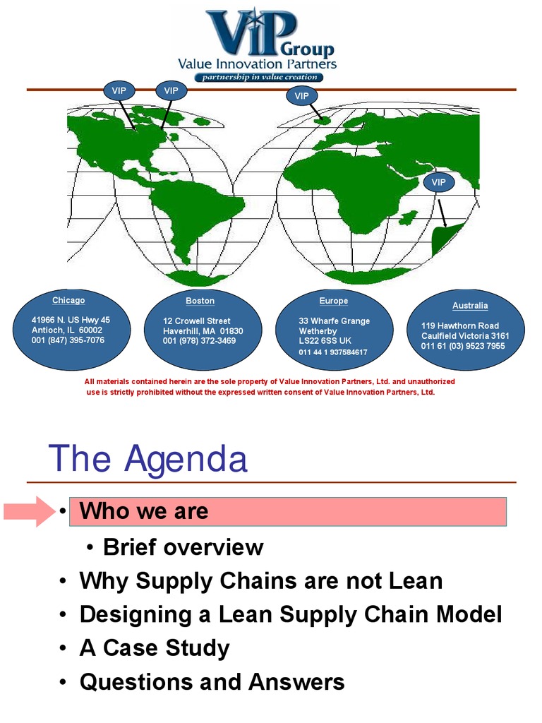 Lean Supply Chain Management | Six Sigma | Lean Manufacturing