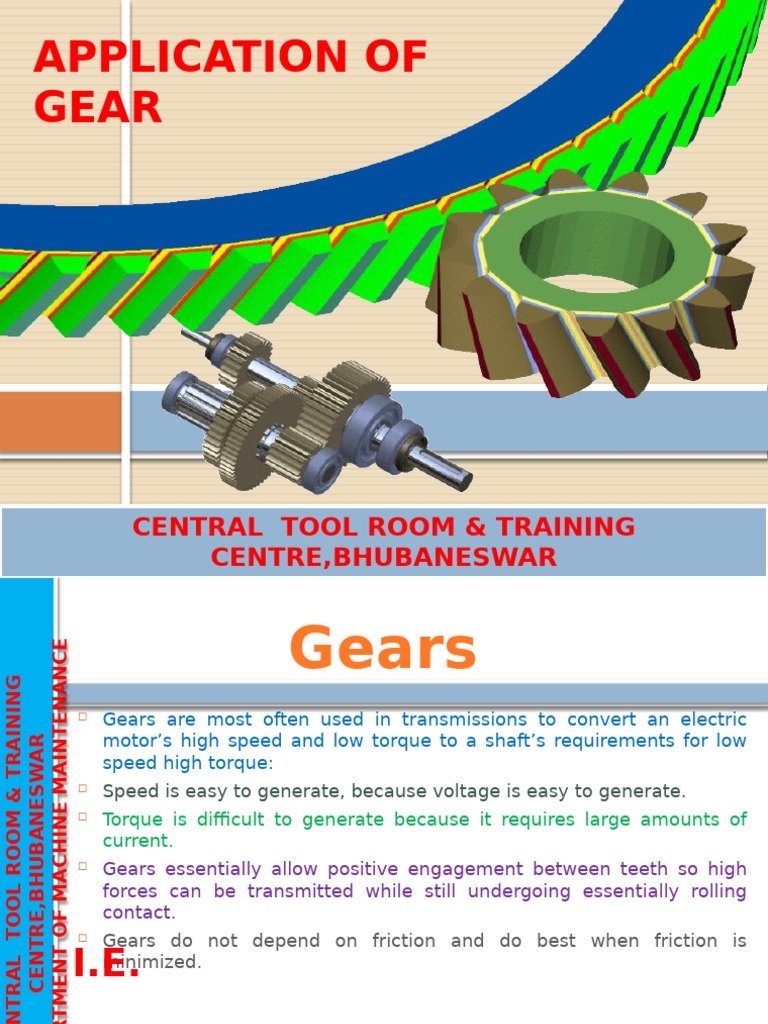 Application of Gear | PDF | Gear | Machines