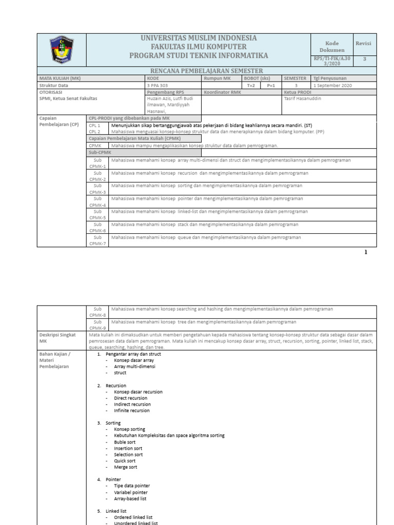 RPS Struktur Data | PDF