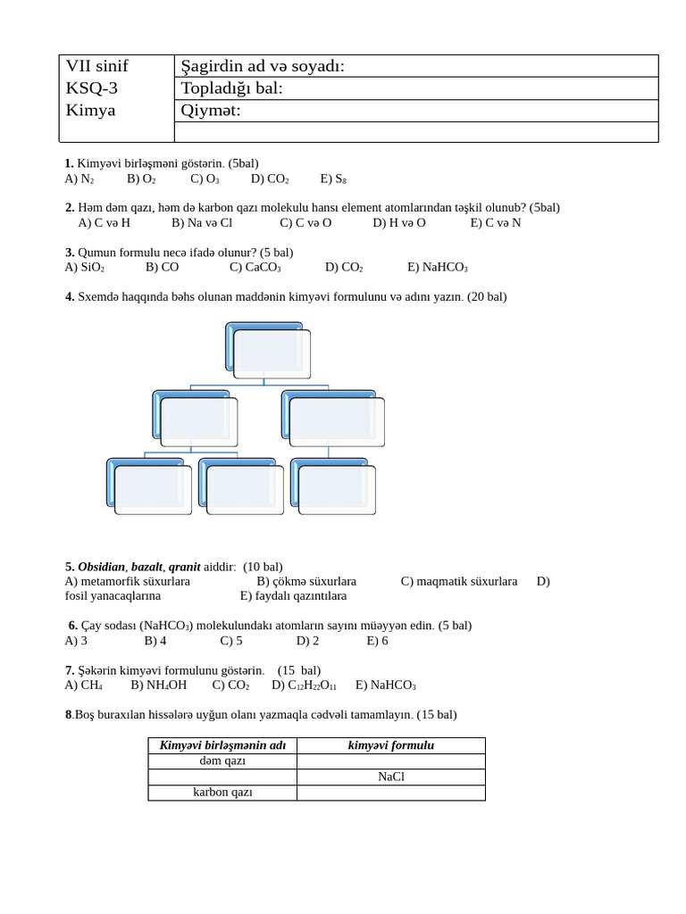 7-Ci Sinif, ksq-3 | PDF
