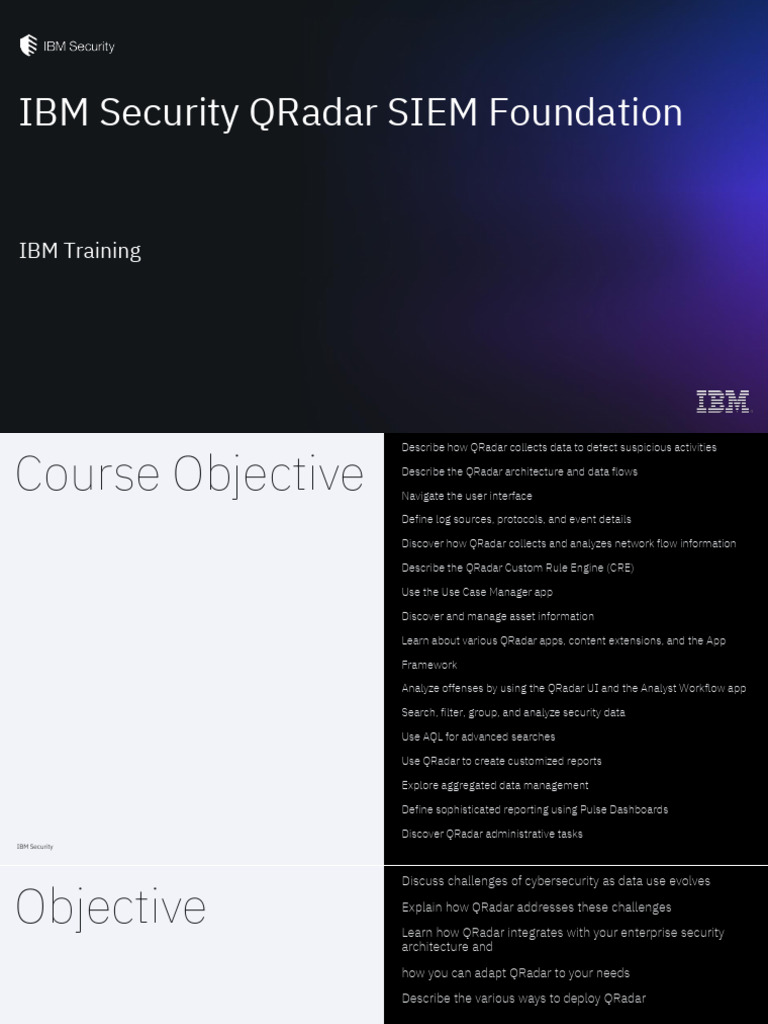 IBM Security QRadar SIEM Foundation (Day1) | PDF | Cloud Computing | Computer Security