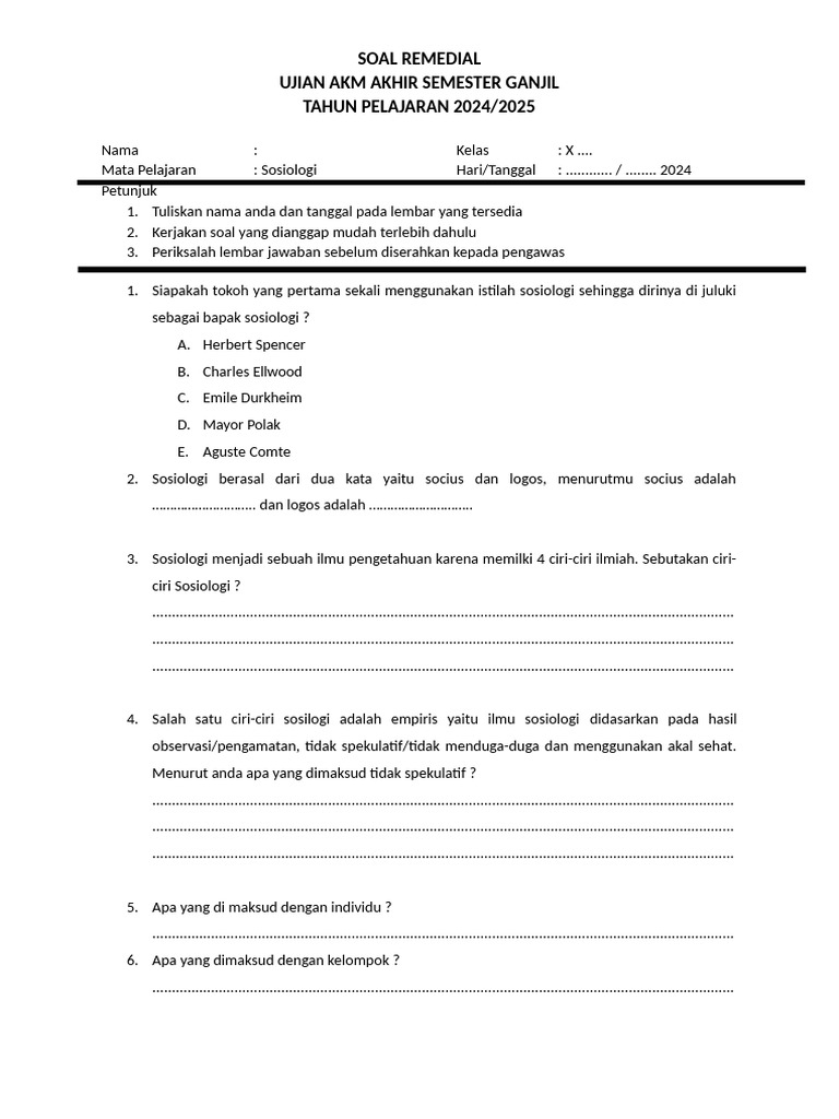 soal remedial kelas x AKM semester akhir 2024-2025_010454 | PDF
