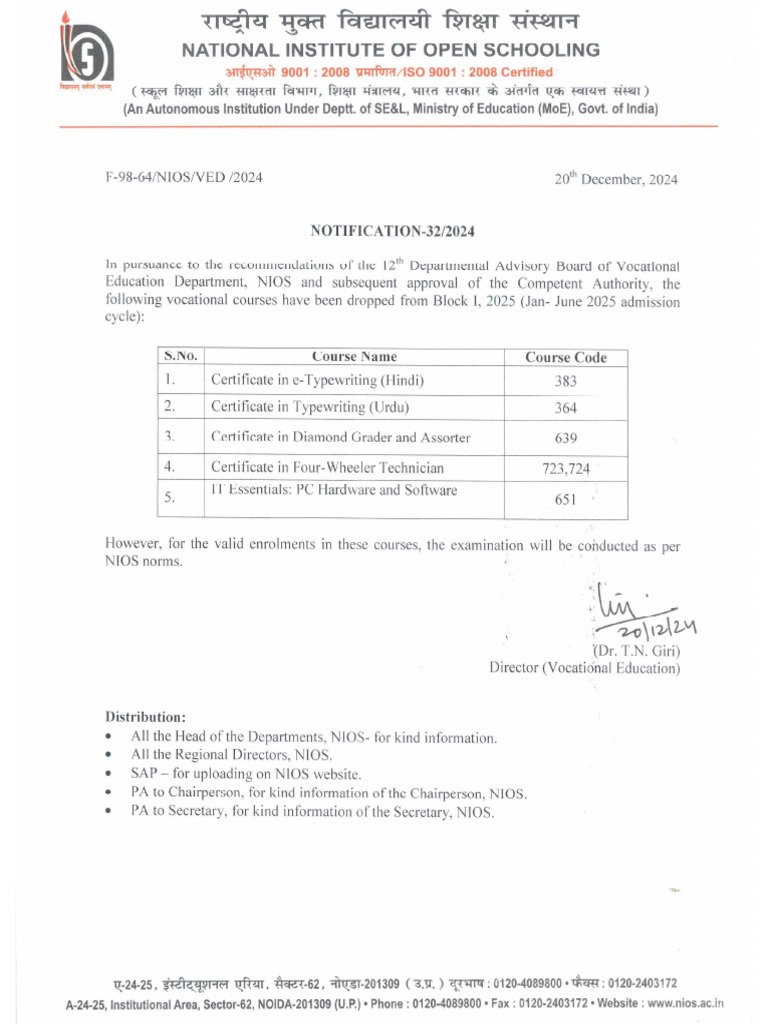 Notification 32 2024 | PDF