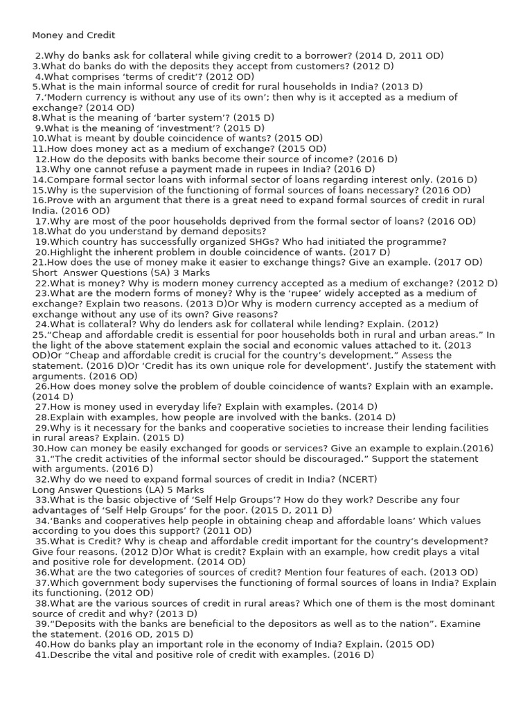 Understanding Money and Credit Systems | PDF | Money | Banks