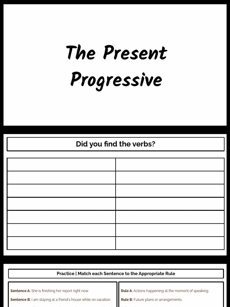 Student Practice _ Grammar _ Present Progressive | PDF