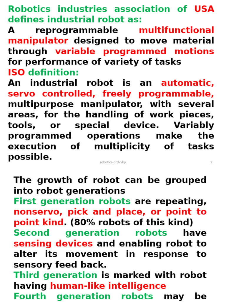 Unit1 1 Robotics | PDF | Actuator | Robot Unit1 1 Robotics | PDF | Actuator | Robot