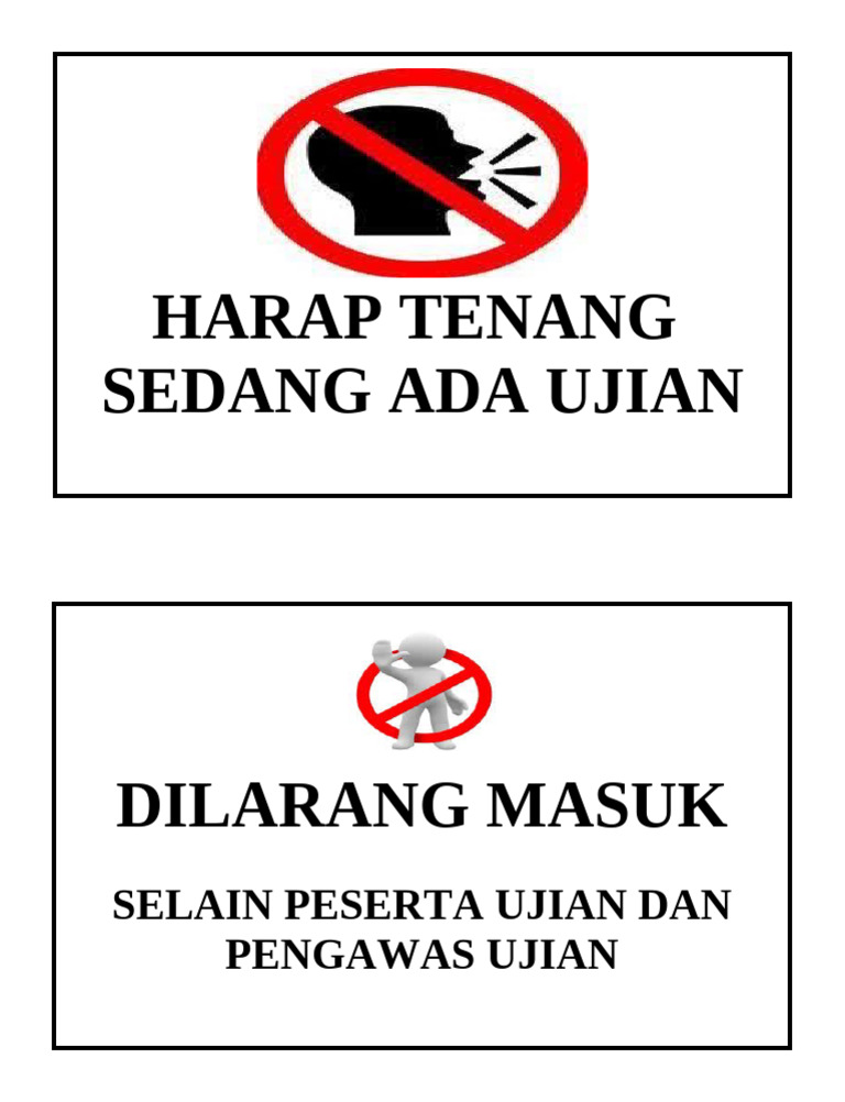 Larangan Ujian | PDF