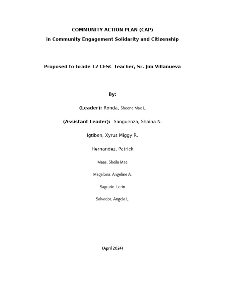 CESC Community Plan Group 4 2 | PDF