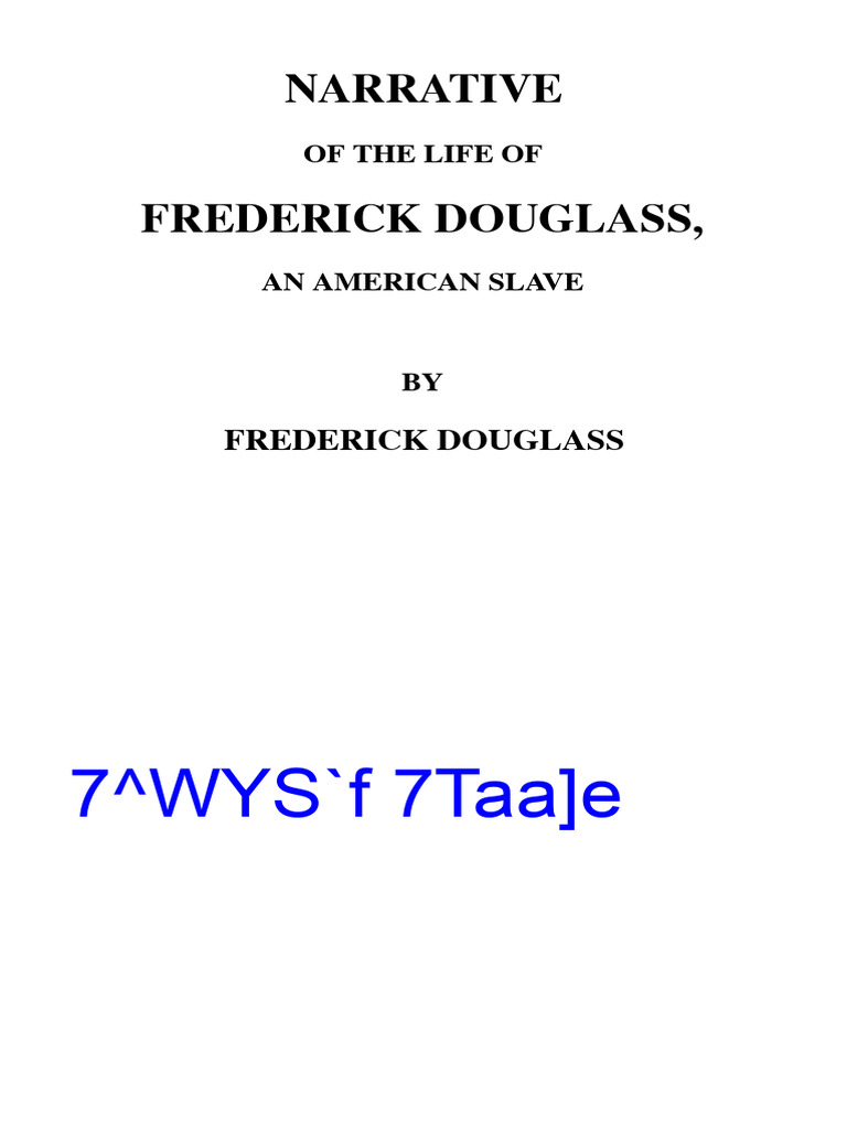Narrative of The Life of Frederick Douglass - Full Text | PDF ...