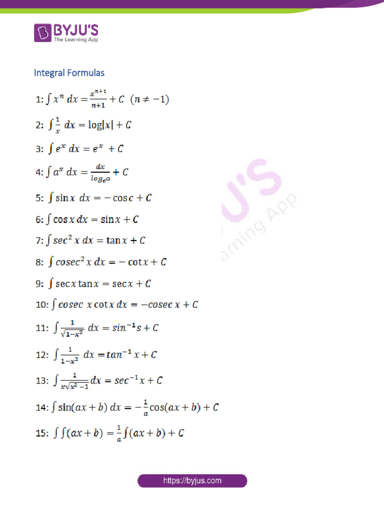 Integral and Special Formulas Guide | PDF