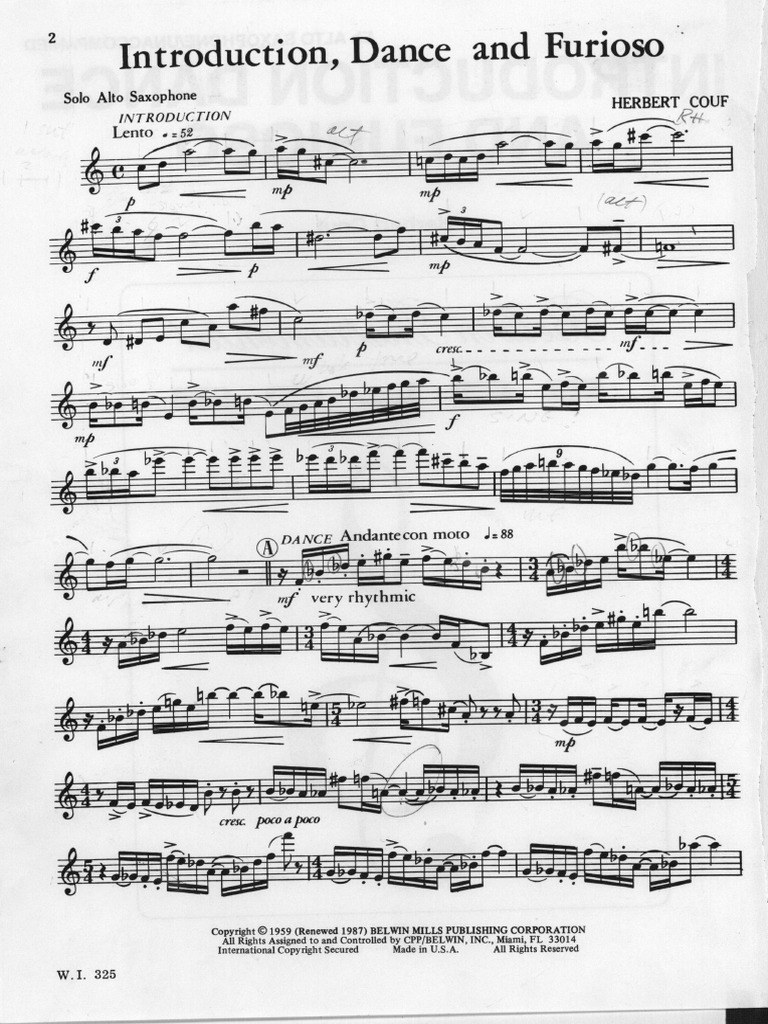 Introduction, Dance and Furioso - Couf | PDF