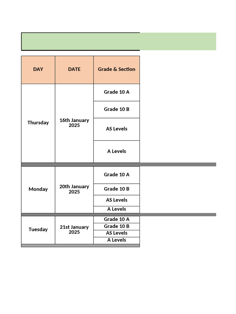 PT 1 & Mock Exam Feedback Schedule | PDF | Secondary Education ...