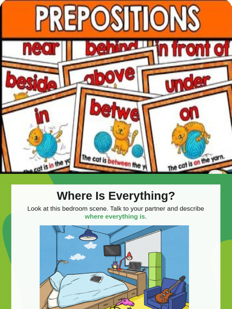 Prepositions - Time, Place, Direction, Movement | PDF | Preposition And ...