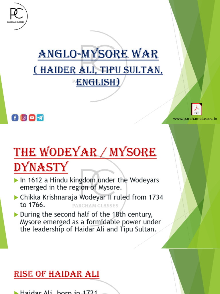 Anglo Mysore War GDV | PDF