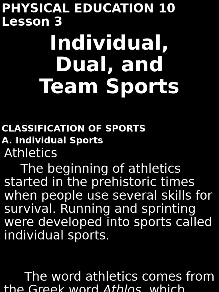 PE 10 Q1 Lesson 3 | PDF | Track And Field | Games Of Physical Skill