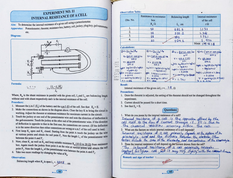 Experiment No. 11 Physics Practical Book | PDF | Metrology ...