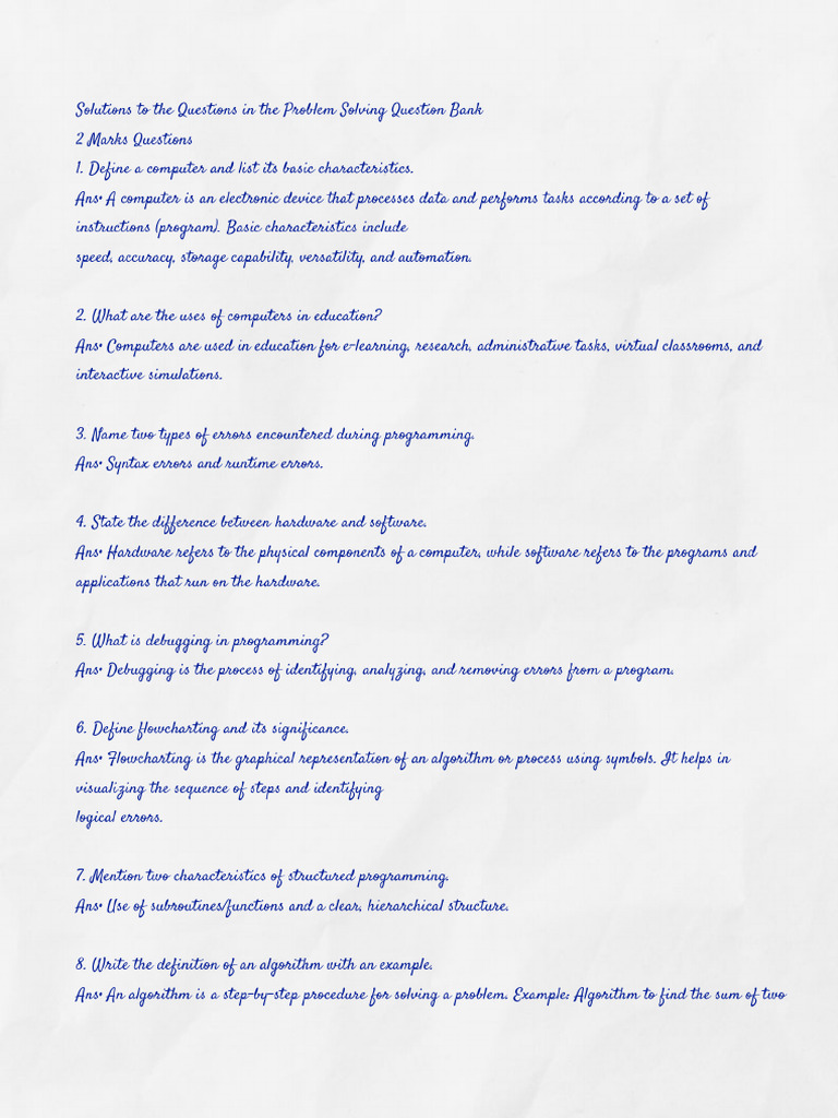 Problem Solving | PDF