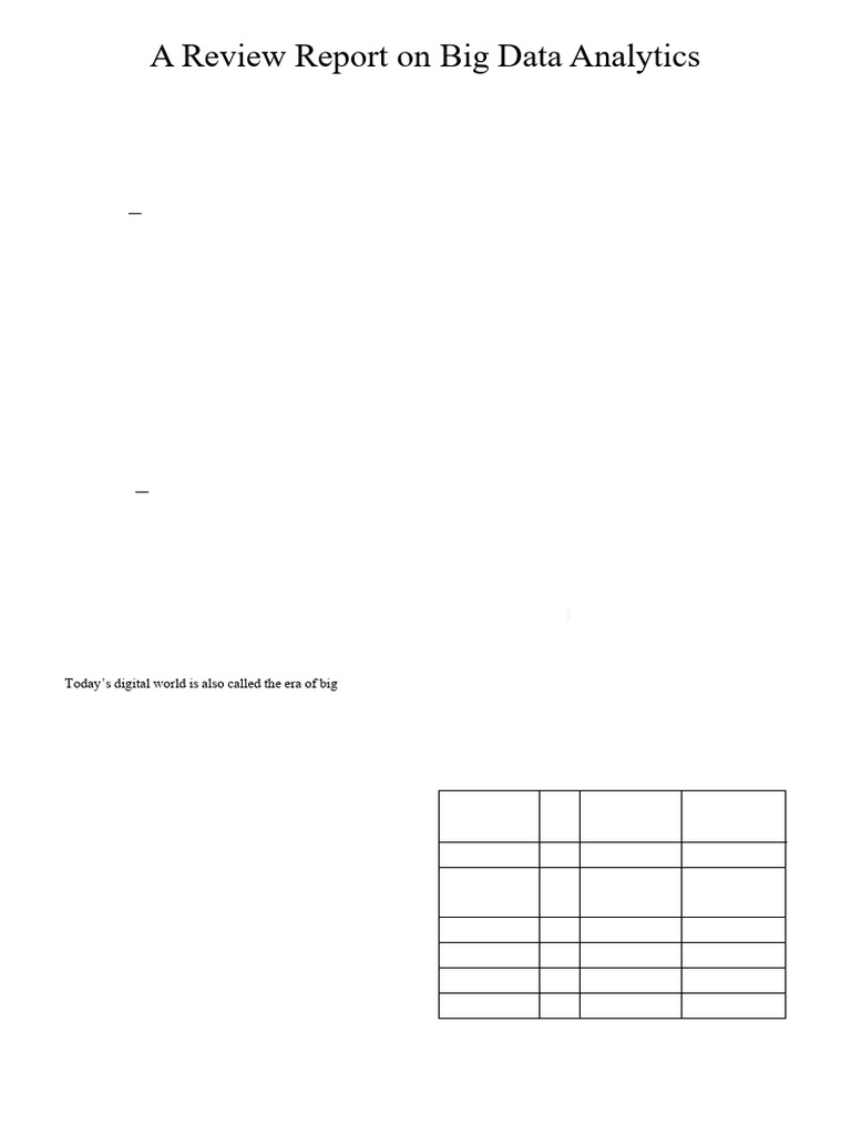 A Review Report On Big Data Analytics | PDF | Big Data | Data