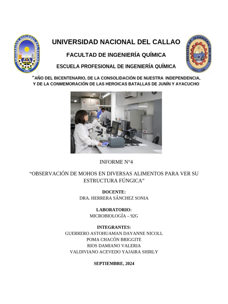 INFORME 4 - MICRO | PDF | Molde | Hongo