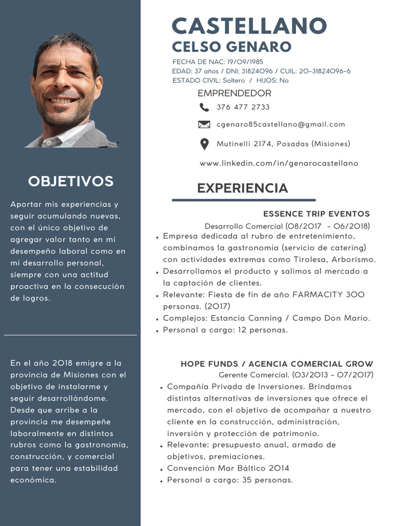 Curriculum Vitae | PDF | Iniciativa empresarial | Economias