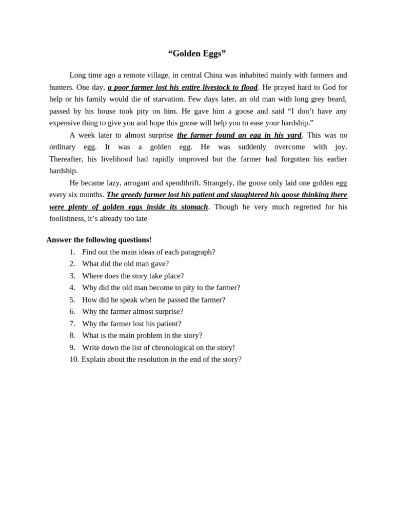 Latihan Soal Narrative Kls 11 | PDF