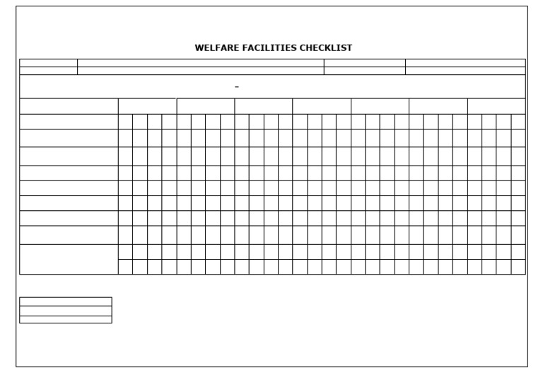 Welfare Facilities Checklist (Toilet) | PDF