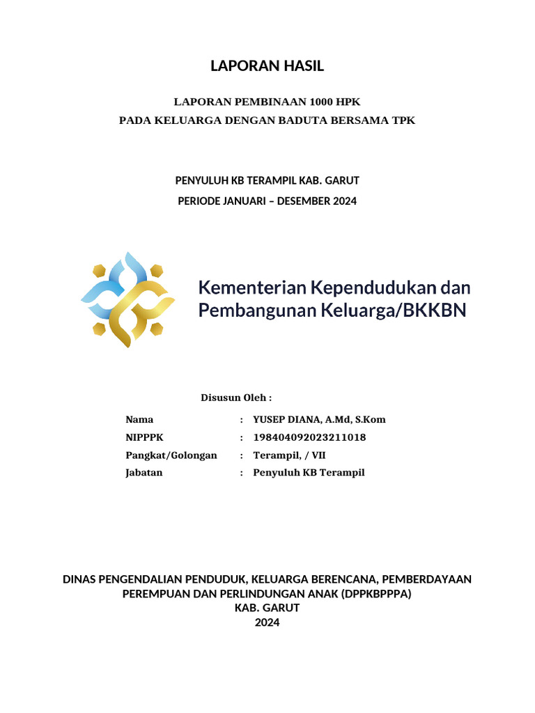 Pembinaan 1000 HPK Keluarga Baduta | PDF