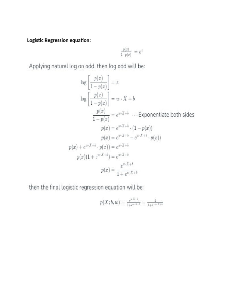 UNIT 3-Logistic Regression | PDF