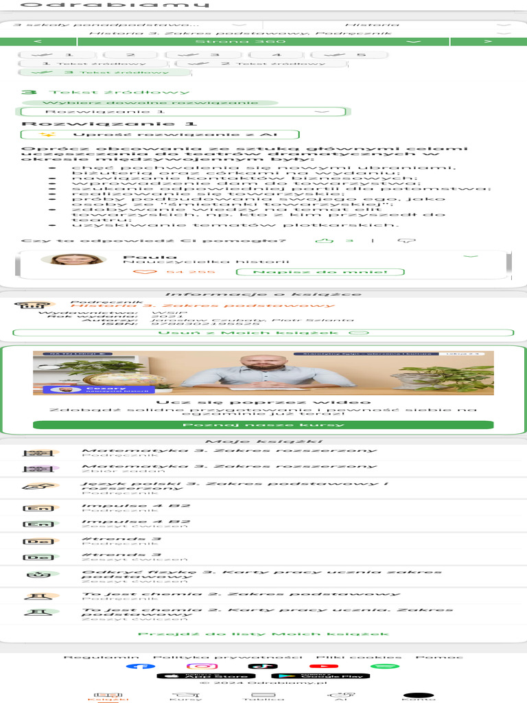 ? Wyjaśnij W Jakim Celu - Oprócz - Zadanie 3 Historia 3. Zakres Podstawowy - Strona 360 | PDF