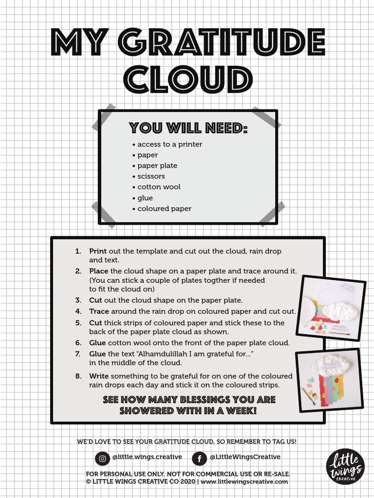 Create a Gratitude Cloud Craft | PDF