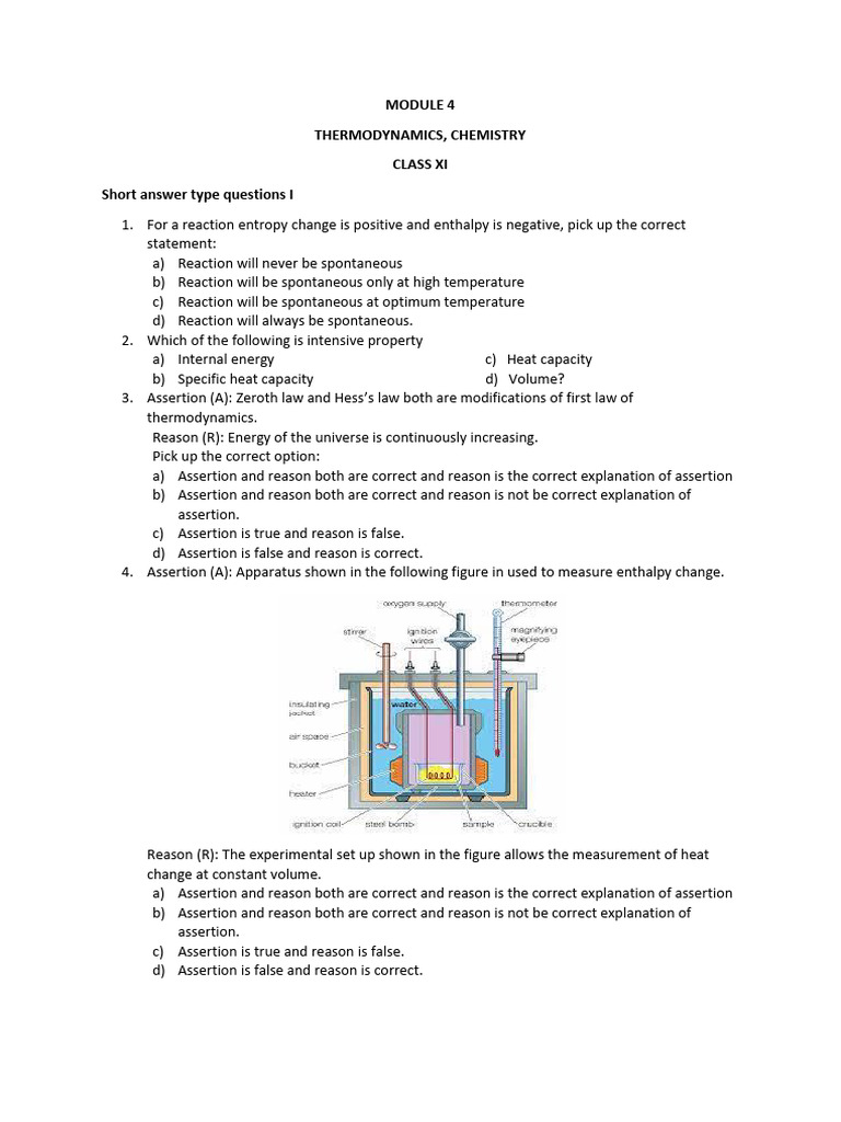 Chemistry Module 4 Class Xi Upma | PDF | Enthalpy | Heat