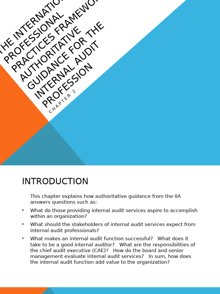 Chapter 2 the IPPF Part 1 | PDF | Internal Audit | Audit