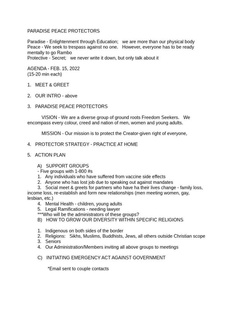 Paradise Peace Protectors | PDF