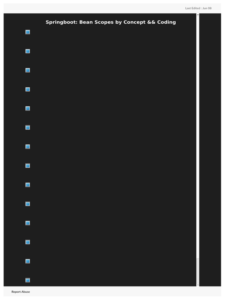 Spring Boot Bean Scopes Explained | PDF