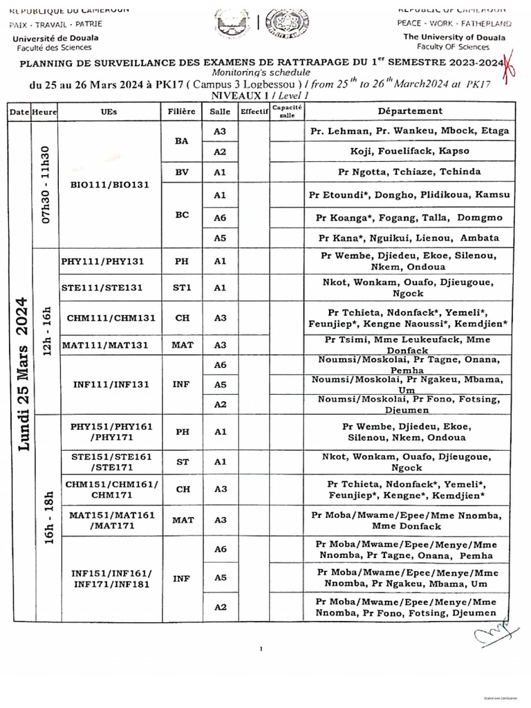 Planning de Surveillance | PDF